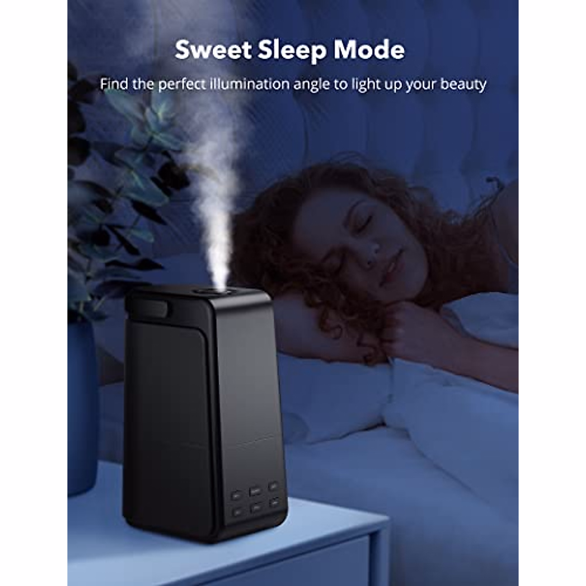 4L Quiet Humidifiers for Large Room,Ultrasonic Cool Mist Humidifiers with Humidistat,Plants humidifier indoor,Easy Use,LED Display,Sleep Mode,Large Room Humidifiers for Bedroom/Home/Office/Living Room
