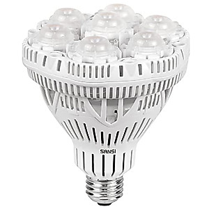 SANSI Grow Light Bulb with COC Technology, PPF 65.6 umol/s LED Full Spectrum, 36W Grow Lamp (400 Watt Equivalent) with Optical Lens for High PPFD, Energy Saving Plant Lights for Seeding and Growing