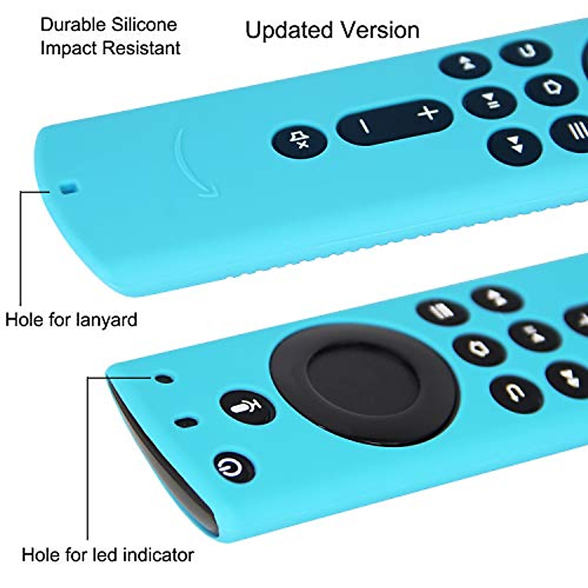 Pinowu Remote Case for Fire TV Stick 4K Compatible with All-New 2nd Gen Alexa Voice Remote Control Cover (2 Pack: Turquoise and Purple)
