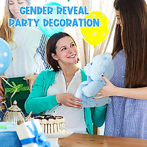 Chalyna 10 Inch Bear Stuffed Animal First Bear Baby Shower Bear Plush Toy for Wedding Birthday Baby Shower Party Favor Gift(Blue)