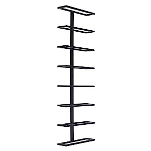 Gdrasuya10 8 Bottle Wall Mounted Wine Rack Wall Wine Rack Stylish Modern Wine Storage with Label Wine Holder for Kitchen Dining Room Bar, Black