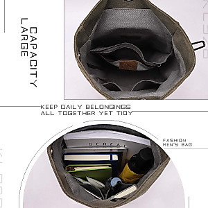 KL928 Canvas Sling Bag - Small Crossbody Backpack Shoulder Casual Daypack Rucksack for Men Women