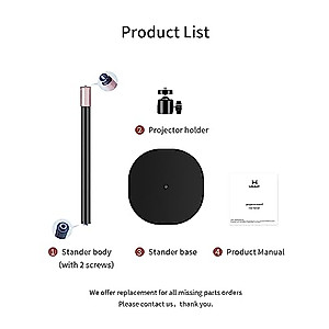 M MIMMU Desktop Projector Stand - Use on Table in Bedroom Living Room Office - Adjustable Height 11.6" to 17.3"