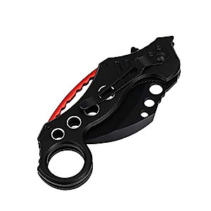 ALBATROSS FK002-H Classic Spring Assisted Opening Folding Pocket Knife Tactical Camping Hunting Sharp Raptor Claw Knife with 8 round holes