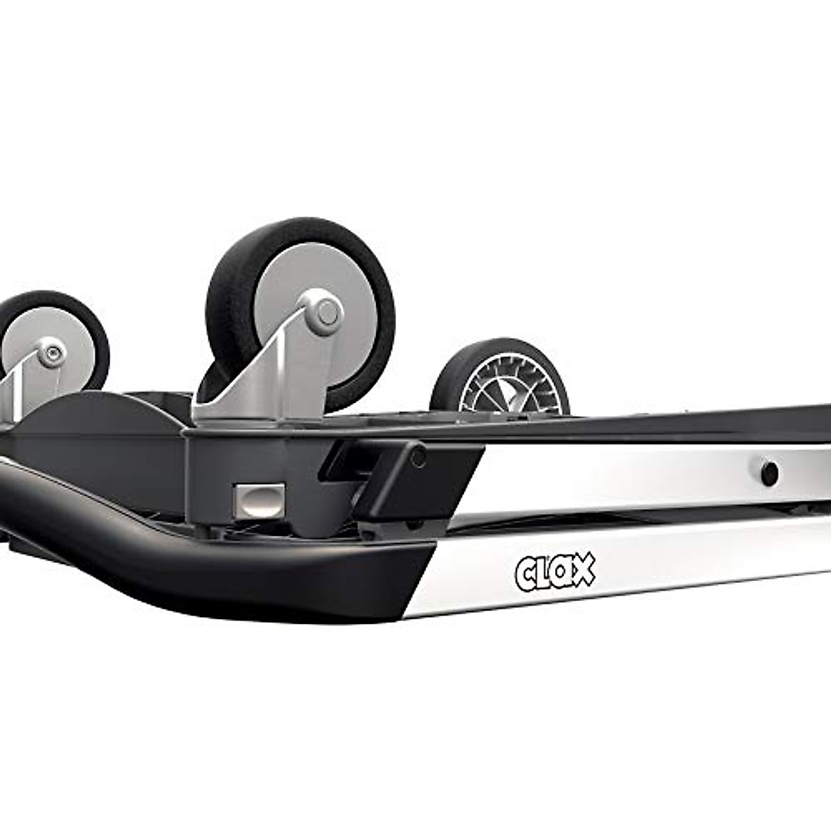 CLAX® The Original | Made in Germany | Multi Use Functional Collapsible Carts | Mobile Folding Trolley | Storage Cart Wagon | Shopping Cart with 2 Storage Crates | platform truck (Light Grey)