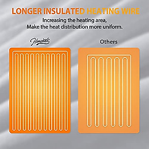 HomeMate Electric Heated Blanket Dual Controller King Size 100"x 90" Beige,5 Heating Levels Fast Heating,10 Hours Auto Off, Heat Blanket Over-Heated Protection Double Soft Flannel,ETL Certified