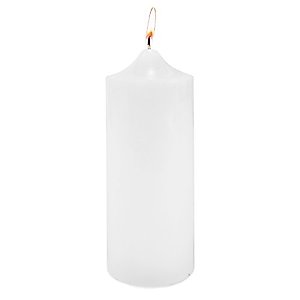 Super Z Outlet 3" x 9" Unscented White Pillar Candle for Weddings, Home Decoration, Spa, Relaxation, Smokeless Cotton Wick. (1 Candle)
