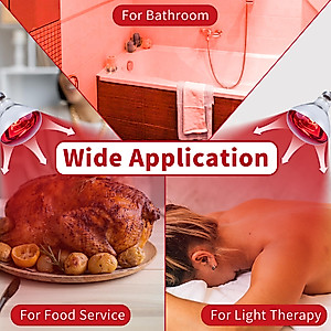 Jugbuy 250 Watt Red Heat Lamp Bulbs, Chicken Infrared Incandescent Light Bulb, Brooder Heat Lamps for Chickens, Chicks, Reptile, Pets, Coop, Poultry, Food, Bathroom, Ceiling, E26 Base - 2 Pack