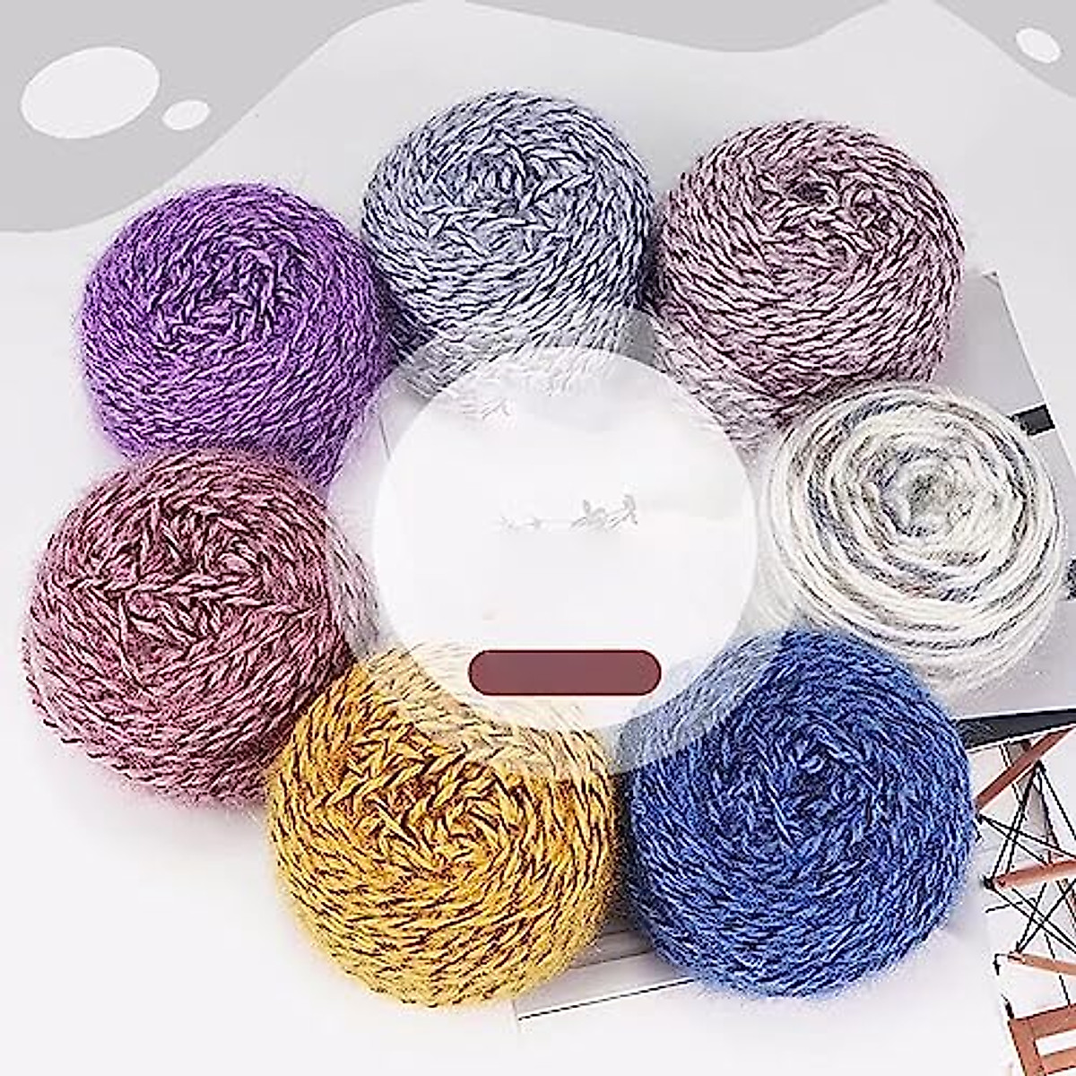 Fuzzy Knitting Yarn Medium Thick Skeins Acrylic Yarn for Knitting and Crocheting Super Soft Lightweight Crochet Yarn Breathable Knitting Fabric for Beginners DIY Craft Projects, 150g/Ball