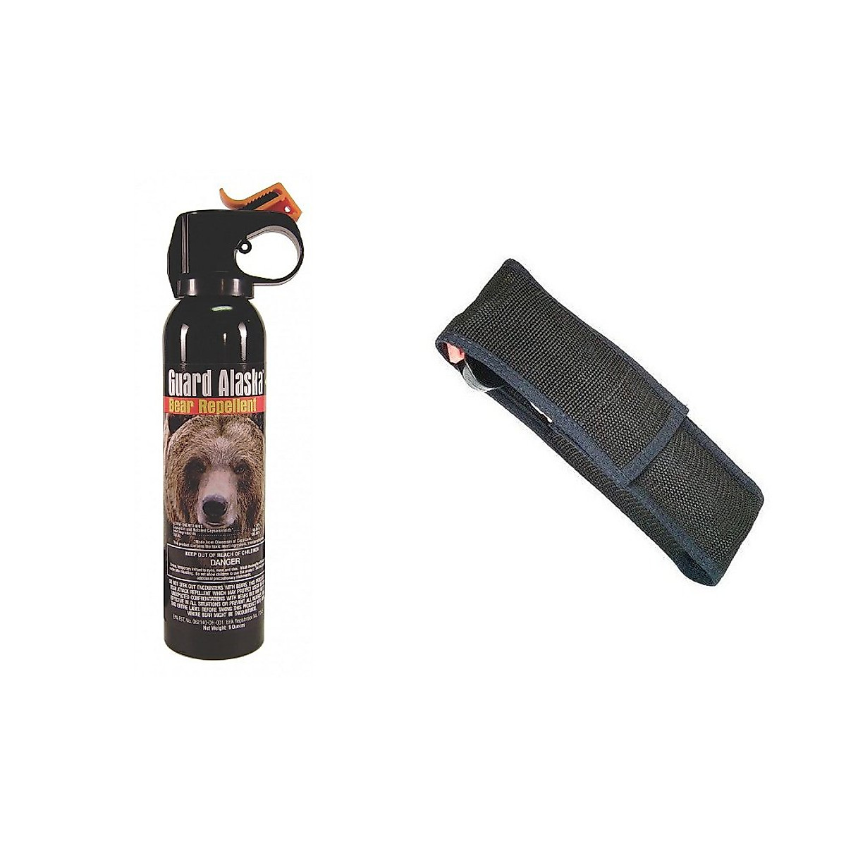 Guard Alaska Combo Pack! - Bear Defense Pepper Spray Repellant w/ Free Belt Loop Ballistic Holster