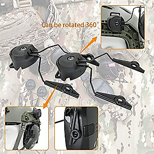 COMBATGEAR ARC Rail Adapters Accessories for Walker Electronic EarMuffs,1Pair Black Mounting Adapter
