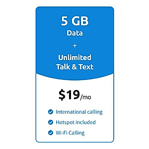 Tello Mobile Phone Plan | $19/Month - Unlimited Talk & Text + 5GB | Bring Your Own Phone Kit | 3 in 1 SIM Card Included | Nation-Wide 4G LTE/5G Coverage