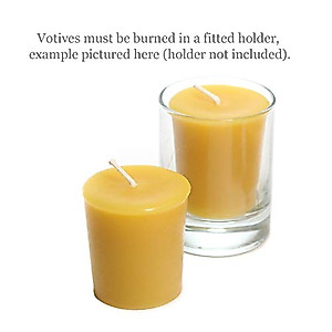 Bluecorn Beeswax 100% Pure Beeswax Votives (4 Pack, Raw)