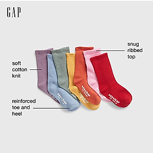 GAP baby girls Crew Socks, Yellow Stripe, 2-3T US