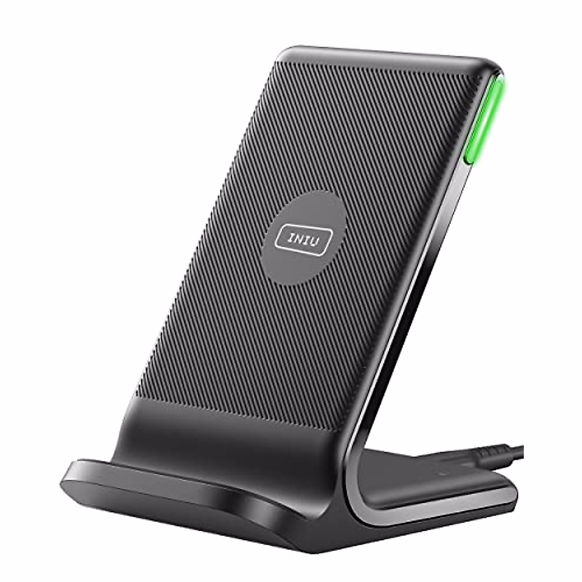 INIU Wireless Charger, 15W Fast Wireless Charging Station with Sleep-Friendly Adaptive Light Compatible with iPhone 14 13 12 Pro XR XS 8 Plus Samsung Galaxy S23 S22 S21 S20 Note 20 10 Google LG etc