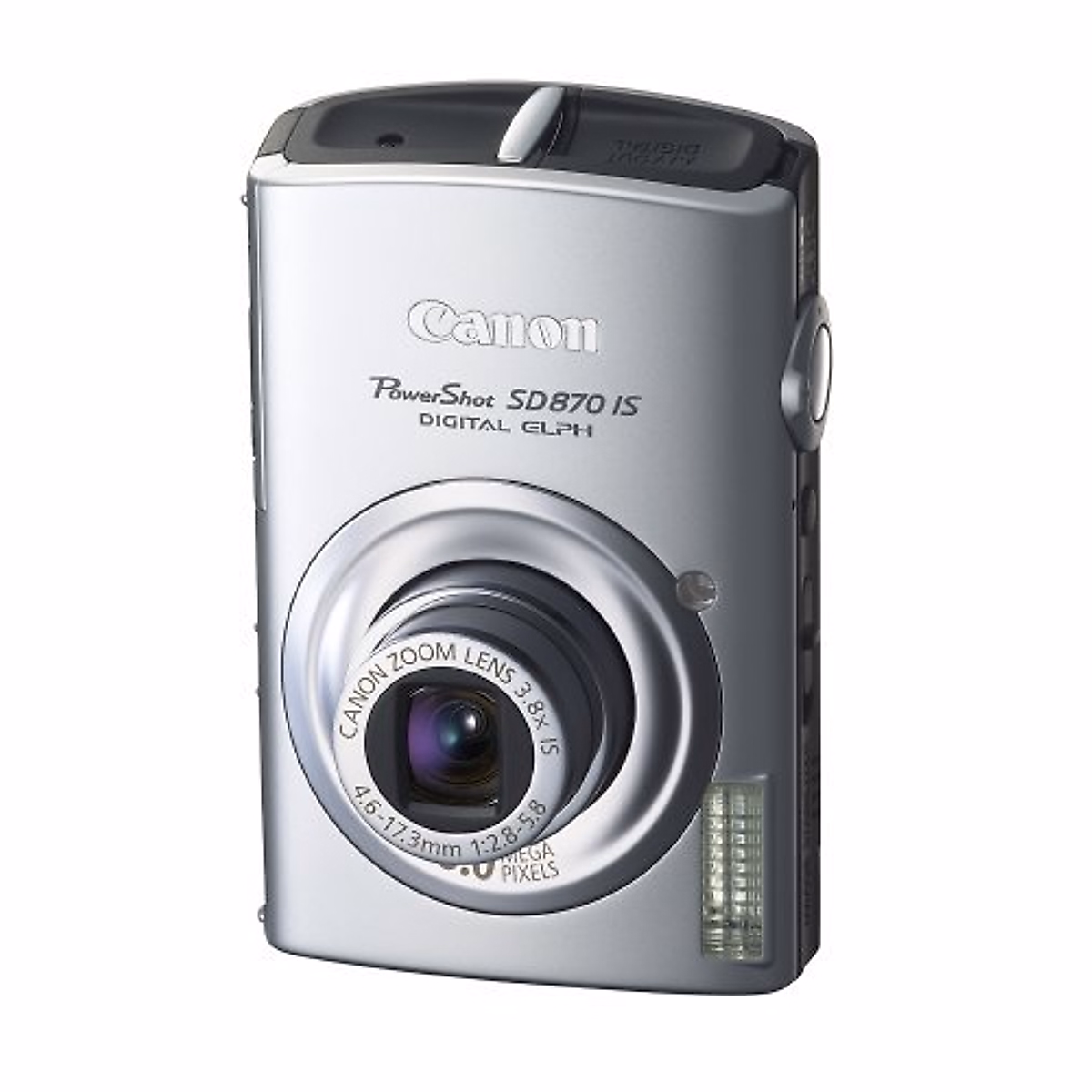 Canon PowerShot SD870IS 8MP Digital Camera with 3.8x Wide Angle Optical Image Stabilized Zoom (Silver)