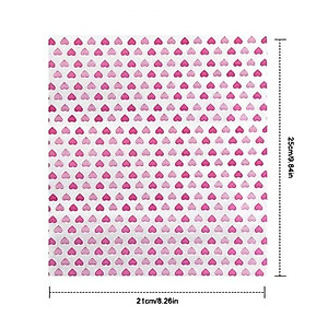 Food Wrapping Paper 50 Sheets Wax Paper Grease Proof Waterproof Baking Parchment with Heart Pattern Non-Stick Beeswax Wraps Paper Liners Tissue for Bread Sandwich Burger Gift 218 x 250mm