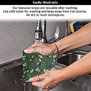 15 Pack - Eco-Friendly, Reusable, & Washable Container Set of Beeswax Food Wraps, Airtight Silicone Lids & Natural Kitchen Produce Bags | 6 - Beeswax Wraps, 6 - Silicone Lids and 3 - Produce Bags (All in different sizes)