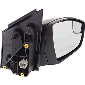 Kool Vue Passenger Side Power Non-Heated Mirror for Ford Escape 2013-2016 Without Signal Light, Blind Spot Light, Memory & Puddle Lamp Paintable