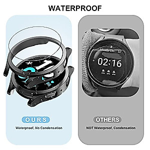 [4+6] Pack for Samsung Galaxy Watch 4 44mm Screen Protector Case, Haojavo 4 PACK Hard PC Cover Protective Bumper Shell + 6 PACK Tempered Glass Screen Protector Film for Galaxy Watch 4 44mm Accessories