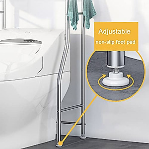 3-Tier Stainless Steel Bathroom Space Saver Storage Shelf, Shelving Unit Over Washing Machine, Laundry Room Organizer Over The Washer Dryer Toilet