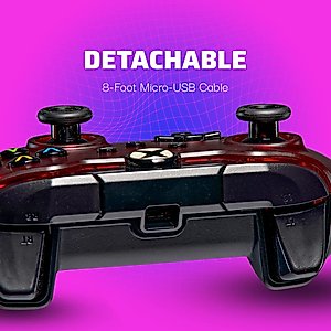 PDP Wired Game Controller - Xbox Series X|S, Xbox One, PC/Laptop Windows 10, Steam Gaming Controller - USB - Advanced Audio Controls - Dual Vibration Videogame Gamepad - Crimson Red