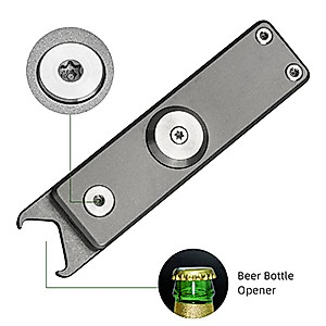 NHDT SW806 Mini Titanium Handle Steel Blade Folding Pocket Knife EDC Camping Knife With Bottle Opener, Ultralight, and portable knife only 2.07OZ.