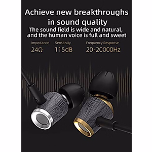 CCA CST in Ear Earbuds, Dual Magnetic Dynamic Drivers Earphones 3.5mm Jack with Mic and Inline Control Noise Isolating Lightweight Headphones for Music Video Phone Call Gaming, (Gold with Mic) …