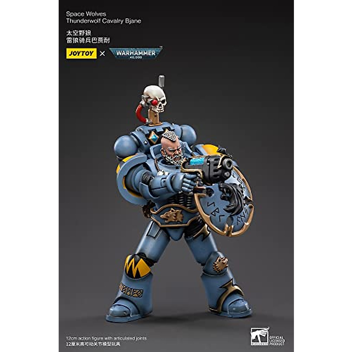 BLOOMAGE JOYTOY (BEIJING) TECH Warhammer 40K: Space Wolves Thunderwolf Cavalry Biane 1:18 Scale Action Figure, Multicolor