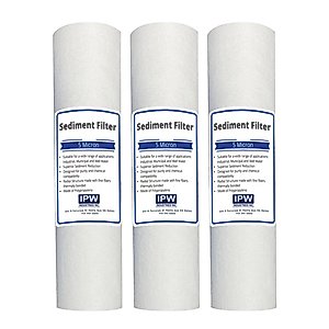 Compatible with GE GXWH04F GXWH20F GXWH20S GXRM10 GX1S01R Compatible Filters, 5 Micron Water Filter Cartridges, 3 Pack, GXWH04F, GXWH20F, GXWH20S by IPW Industries Inc.