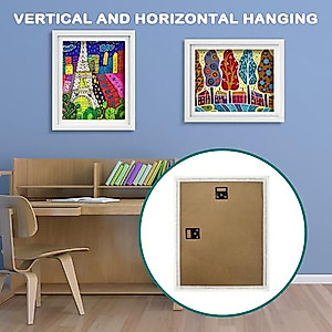 Rexllon Kids Art Frames, 8.5x11 or A4 Front Opening Kids Artwork Frames Changeable, Artwork Display Storage Frame for Wall, With Mat and HD Glass, For Kids Artwork,Photos,Crafts,Drawing(White,1 Pack)