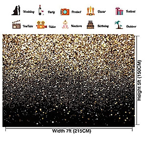 7x5ft Gold Glitter Paint Backdrop for Photography Astract Golden Bokeh Starry Sky Wedding Adult Baby Children Family New Year Party Decorations GT-028