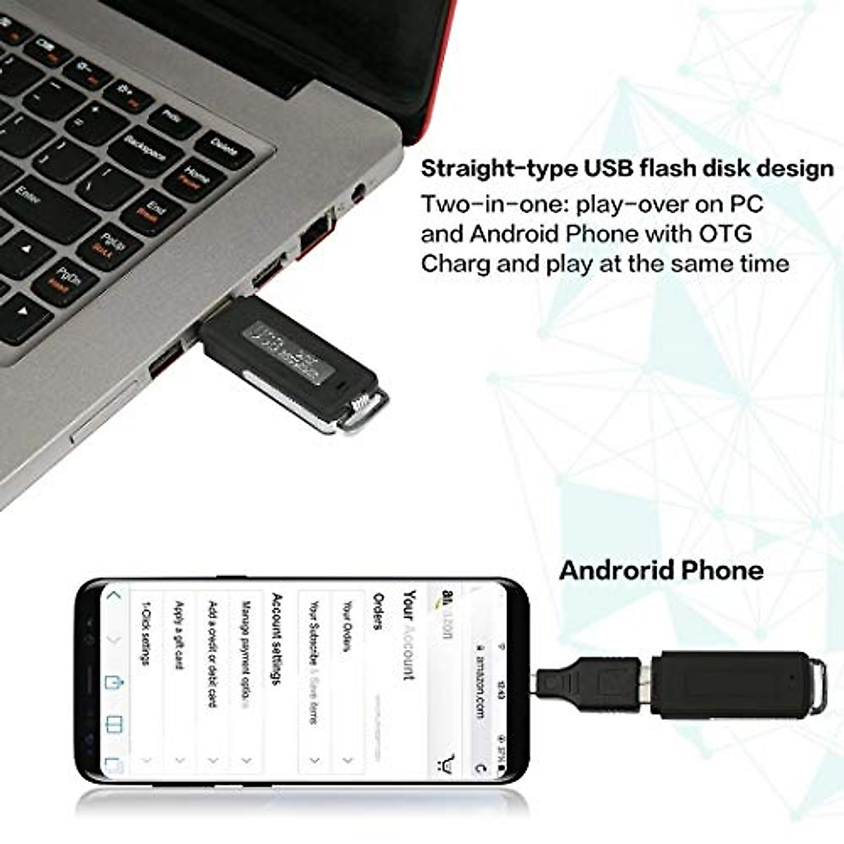 Digital Voice Audio Recorder - USB Voice Recorder - No Flashing Light While Recording - Sound Recording Device for Lectures - 15 Hours Battery Life - Dictaphone, 8GB, Mini Grabadora de Voz