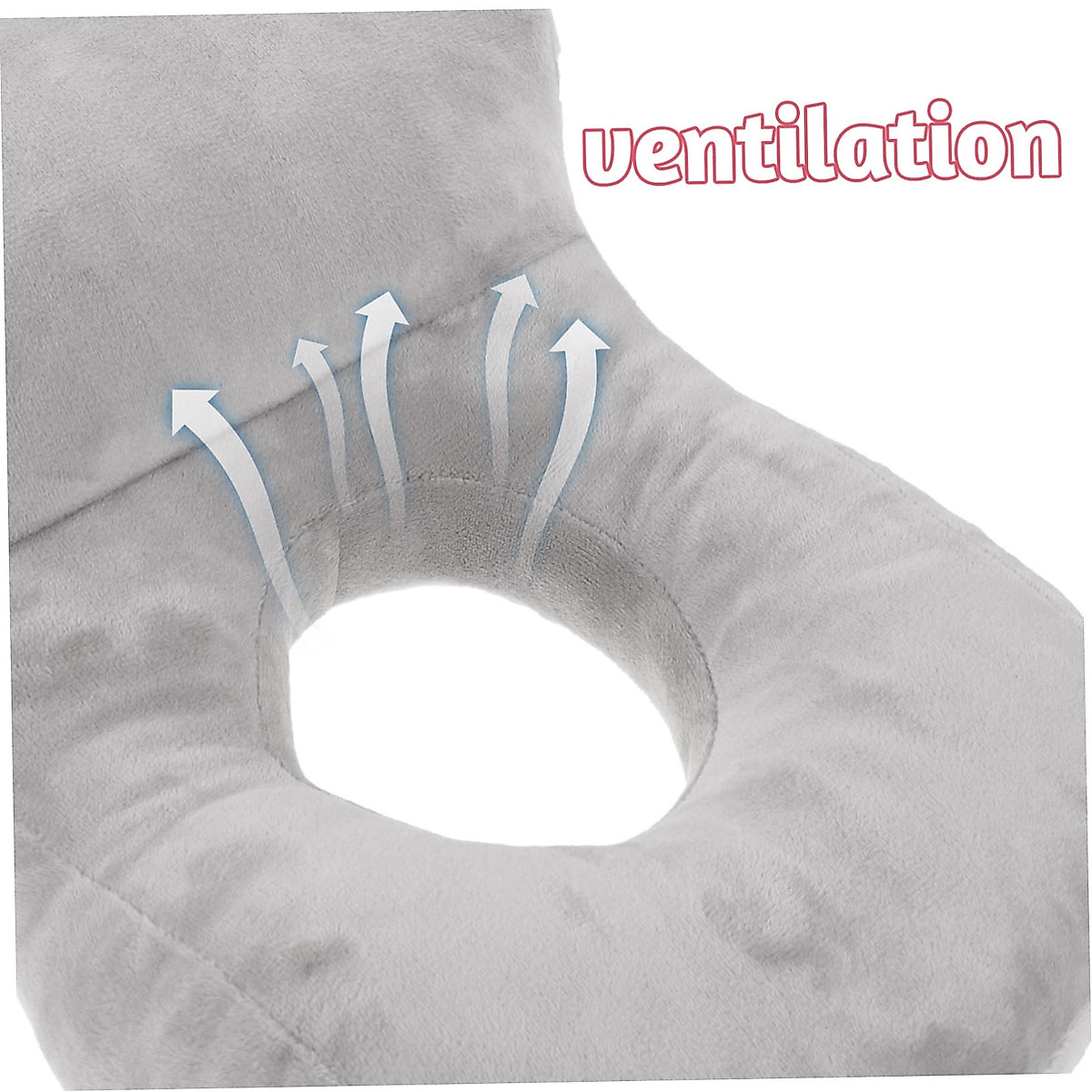 Tofficu 3pcs Office Tummy Pillow Adjustable Travel Pillow Pillows for Desk Nap Pillow Face Down Nap Pillow Travel Nap Face Pillow Ear Piercing Student Memory Foam Neck Donut