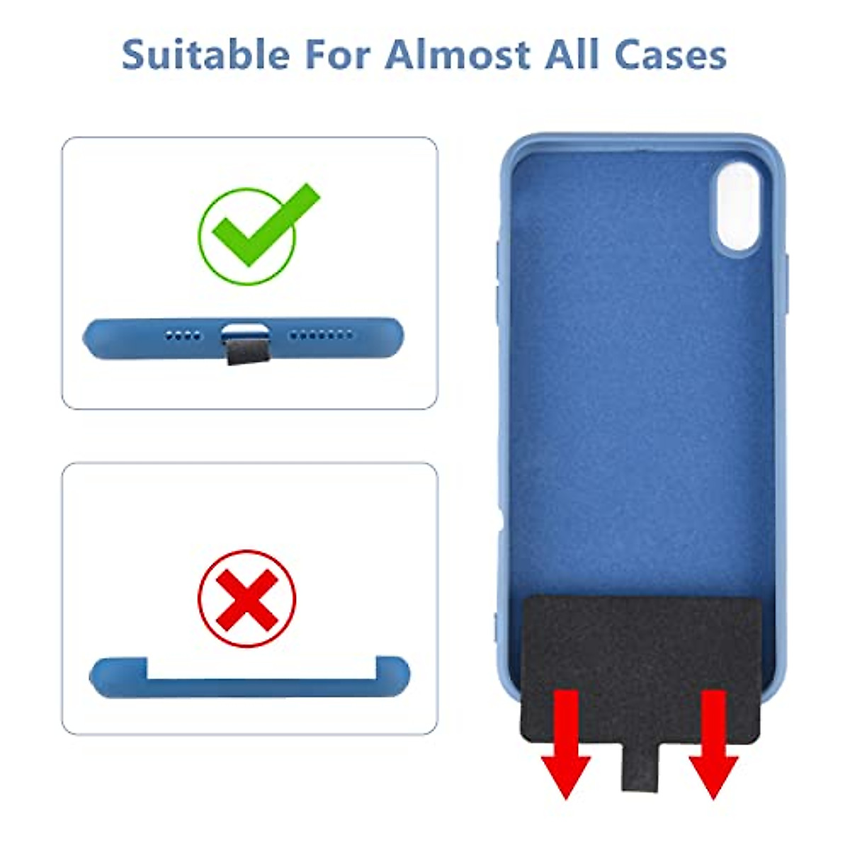 SUSSURRO 4 Sets Phone Case Anchor and Tether Stretchy Phone Wrist Strap Universal Cell Phone Lanyard Tether Neck Strap Outdoor Hiking Skiing Climbing Compatible with iPhone Samsung Most Smartphones