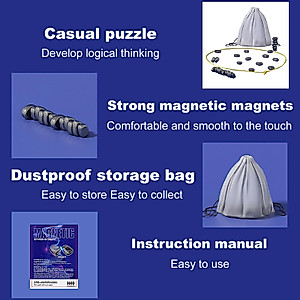 Magnetic Chess Strategy Game - Multiplayer Magnet Board Game, Strategy Table Top Magnet Game with Sponge Groove/Rope, Portable Magnetic Battle Chess with Storage Bag (20 Magnetic-Basic model)