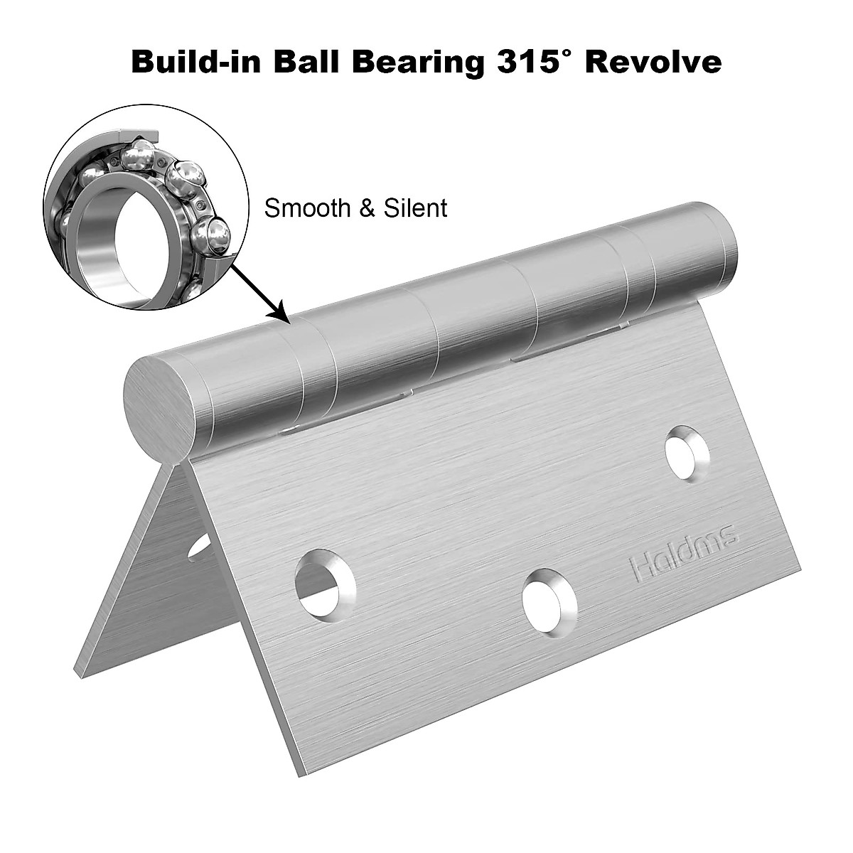 Haidms 3Pack 304 Stainless Steel Silver Ball Bearing Hinges Heavy Duty Door Hinges Brushed Nicekel 3.5 * 3.5 inch Door Hinge Brushed Nickel Door Hinges Interior Door Hinges with Square Corner