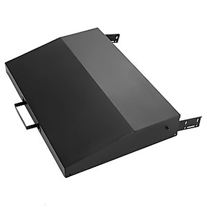 KUAFU Hinged Lid Griddle Cover - Compatible with 28 inch Blackstone Griddle - Black Powder Coated Steel Lid with Grease Collection