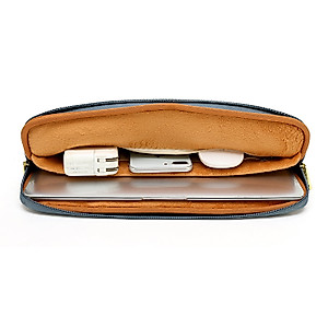 kayond Water-Resistant Canvas 13.3 Inch Laptop Sleeve-Blue Water Hyacinth