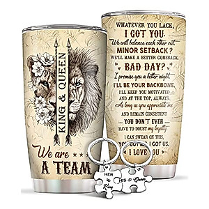 365FURY Gifts For Wife - Couples Gifts For Wife, Her, Girlfriend - Mothers Day, Valentines Day Gift for Wife - Christmas Present Idea Gift Sets For Her Couple Keychain & 20Oz Tumbler