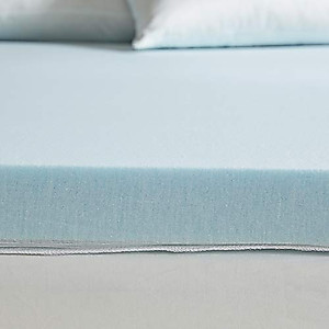 Sleep Philosophy Gel Infused Memory Foam Mattress Topper Luxurious Hypoallergenic All Season Enhanced Bed Support, Twin(2" Thick), Removable 3M Cover