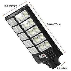 3 Pack Solar Parking Lot Lights, Waterproof Solar Street Light with 1152 Light Beads, IP67 Outdoor Light with 240 Degree Coverage, Motion Sensor Black