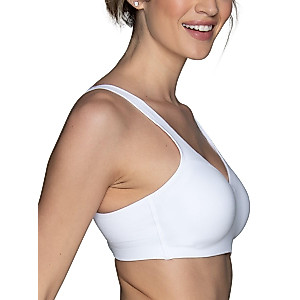 Vanity Fair womens Wireless Beyond Comfort With Breathable Cups (S-3xl) Bra, Convertible Straps - White, X-Large US