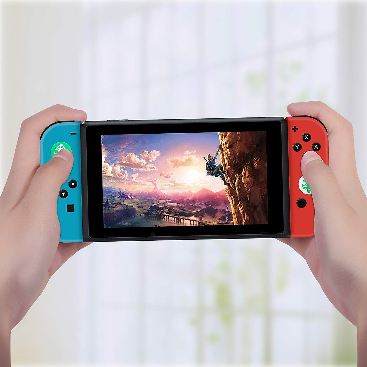 RGEEK 6PCS Leaf Joystick Thumb Caps for Nintendo Switch & Switch Lite, Thumb Stick Grips Analog Stick Cover, Soft Silicone for Joy-Con Controller