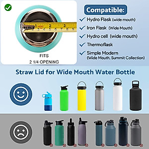 Bosizhang Water Bottle Lid Replacement for Wide Mouth, Auto Spout and Button Lock, Compatible with Hydro Flask, Bubba, Tal, Contigo, Nalgene, Iron Flask, Takeya and Other Brand