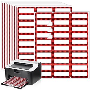 Yeaqee 750 Pcs Christmas Address Labels 1 x 2.625 Inch Elk Printable Gift Tags Address Stickers for Envelopes Christmas Mailing Labels Buffalo Plaid Kraft Stickers 30 Per Sheet (Plaid)