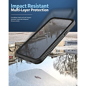 Encased Titan-X Designed for iPhone 14 Pro Max Waterproof Case Compatible with MagSafe and Belt Clip Holster (MIL-Spec Extreme Protection)