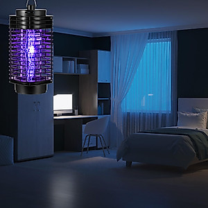 Kittmip 2 Pcs Bug Zapper Mosquito Zapper Fly Traps Indoor for Home Mosquito Repellent Outdoor Patio Insect Trap Killer for Kitchen Backyard Garden Camping Bedroom Office Fruit, Black