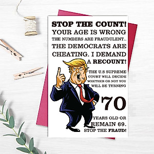 Funny 70th Birthday Card, Hilarious 70 Years Old Birthday Card for Friends, Dad, Mom, Brother, Sister