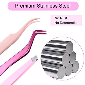 Lash Applicator Tool 3 Pcs Lash Cluster Applicator Tool Lash Tweezers for Eyelash Clusters False Eyelash Tool Applicator Eyelash Tweezers for Extensions Cluster Lash Tweezers Set